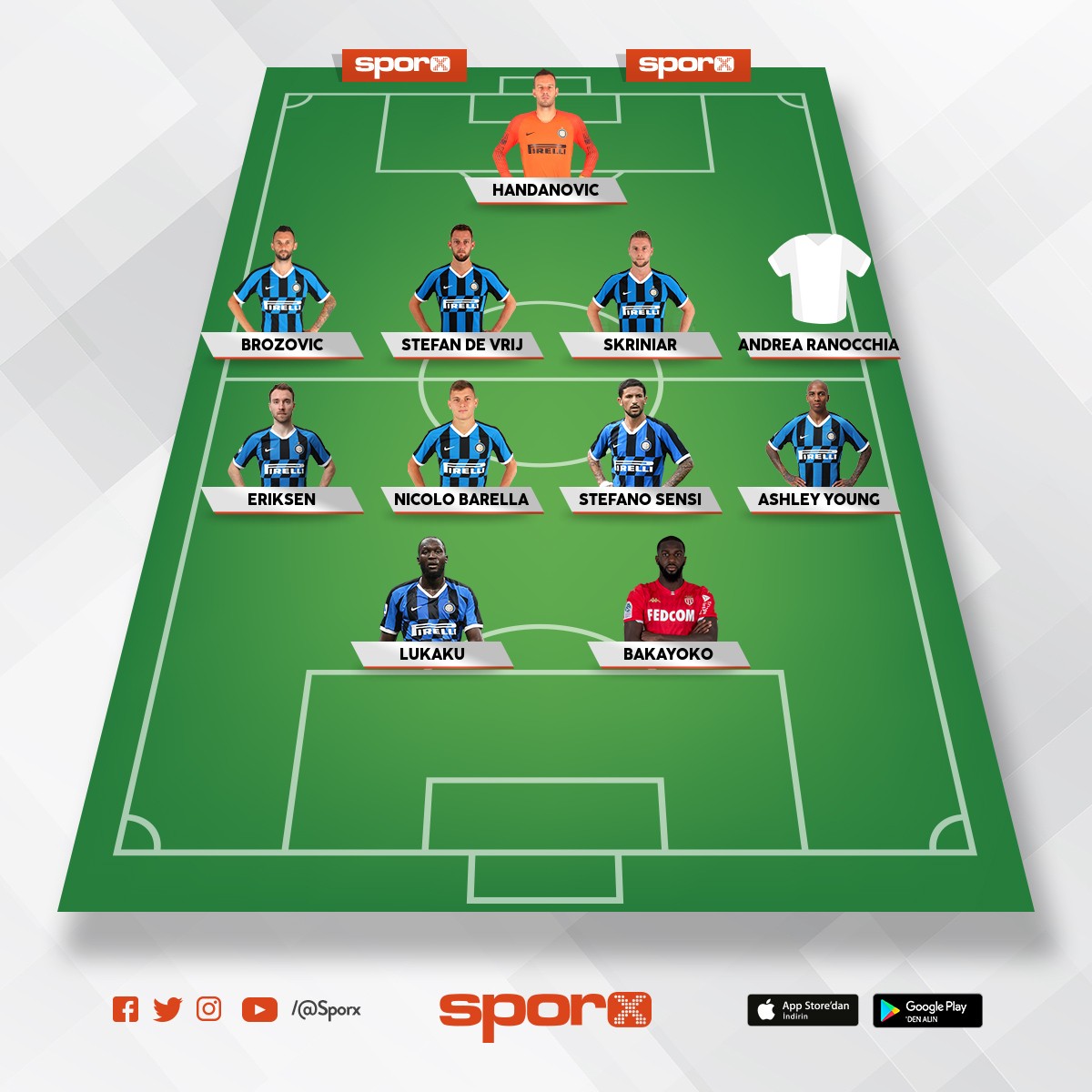 İnter 11 Sporx İlk11